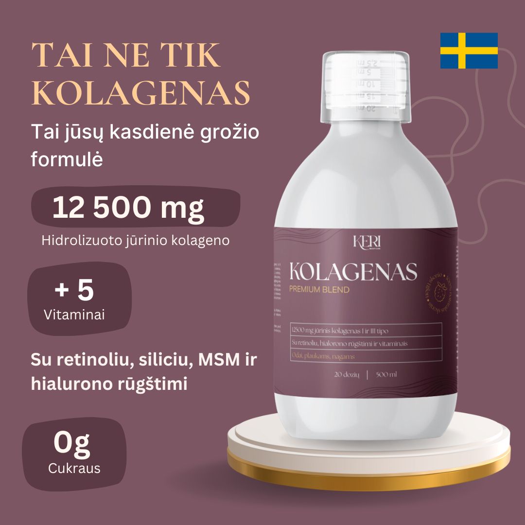 Keri.lt - hidrolizuotas jūrinis kolagenas 12.500 mg
